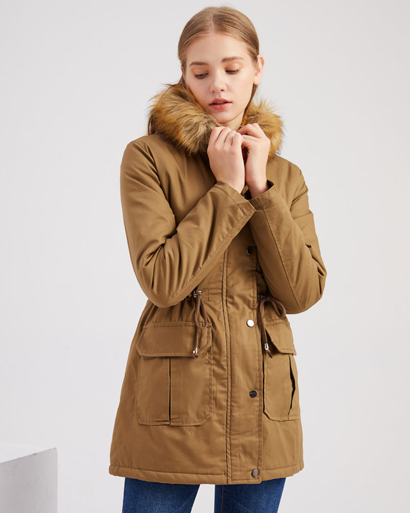 Faux Fur Hood Parka Jacket – ZEAGOO